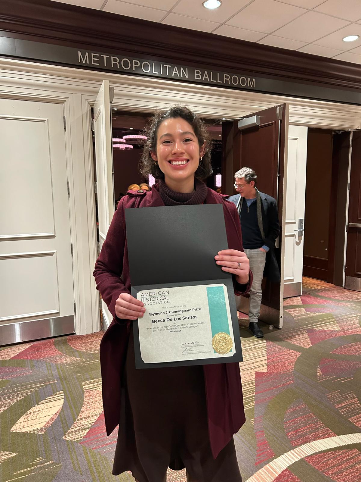 Becca Aponte receives the Raymond J. Cunningham Prize – Land Dispossession